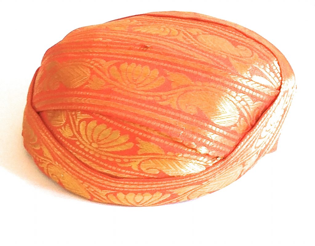 Milana Crafts Tradiational Mysore Peta – Orange Gold – Milana Crafts